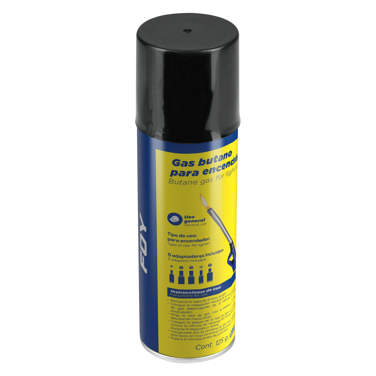 LATA DE GAS BUTANO PARA ENCENDEDOR 125 G FOY – URREA SHOP